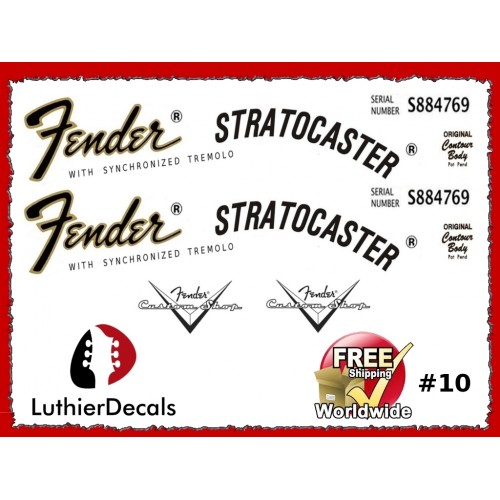Guitar Decals Restoration Logos - Fender Stratocaster Guitar Decal #10