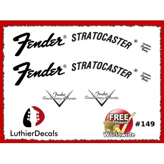 Guitar Decals Restoration Logos - Fender Stratocaster Guitar Decal #149