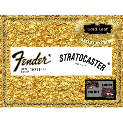 Guitar Decals Restoration Logos - Fender Stratocaster Guitar Decal 18g