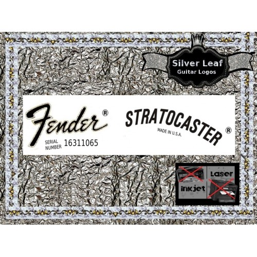 Guitar Decals Restoration Logos - Fender Stratocaster Guitar Decal 18s