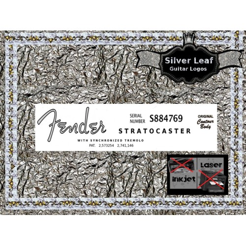 Guitar Decals Restoration Logos - Fender Stratocaster Guitar Decal 1s