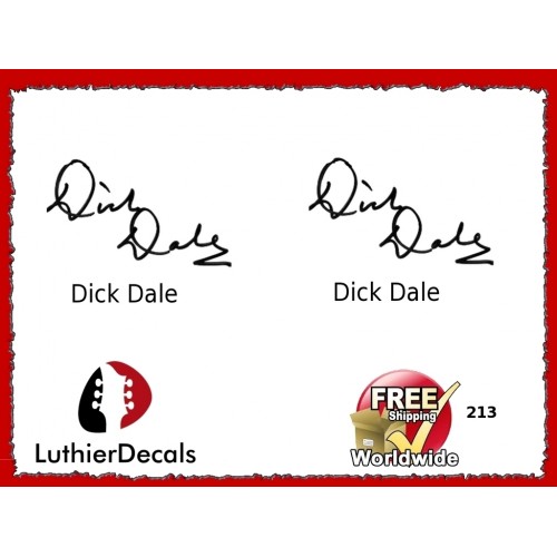 Guitar Decals Restoration Logos - Guitar Players Dick Dale Signature ...