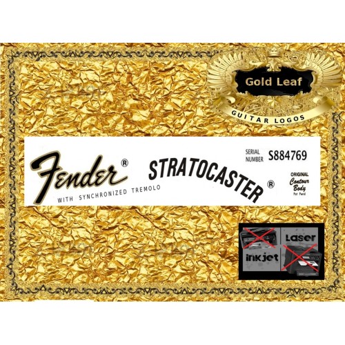 Guitar Decals Restoration Logos - Fender Stratocaster Guitar Decal 26g
