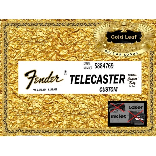 Guitar Decals Restoration Logos - Fender Telecaster Custom Guitar Decal ...