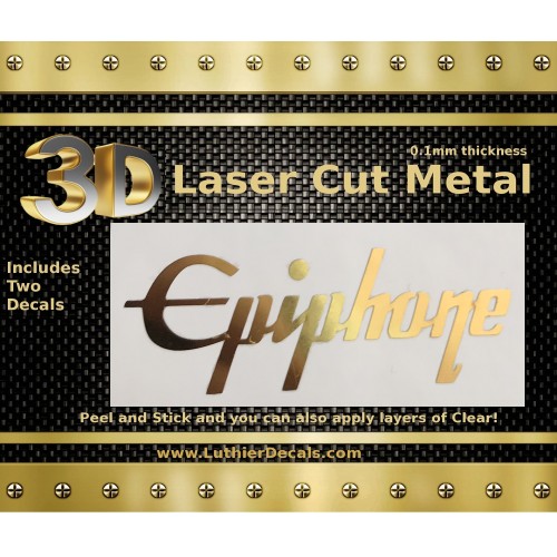 Guitar Decals Restoration Logos - Epiphone Guitar Decal Chrome Laser ...