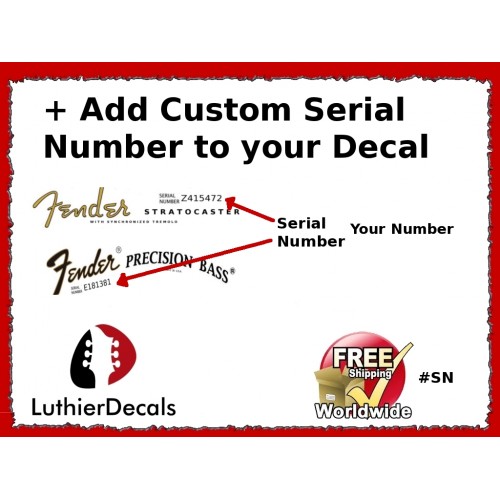 Guitar Decals Restoration Logos - Add Custom Serial Number to Your ...