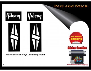 Guitar Decals Restoration Logos - Gibson Adhesive Stickers