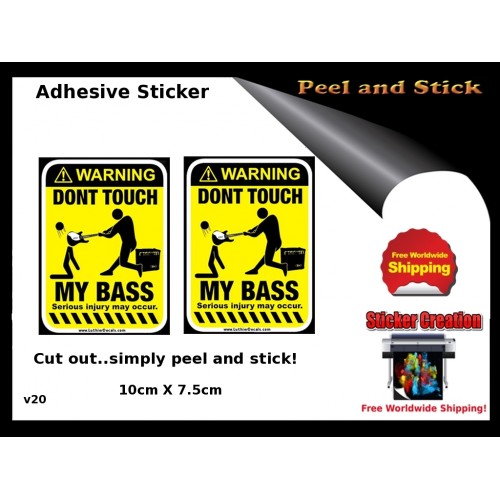 Guitar Decals Restoration Logos - Dont touch My Bass Guitar Adhesive ...