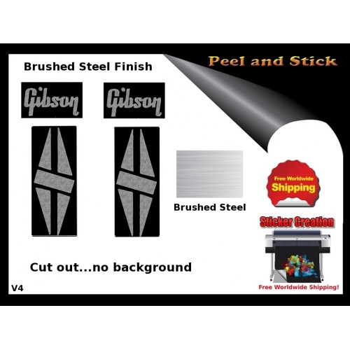 Guitar Decals Restoration Logos - Gibson Guitar Adhesive Sticker v4
