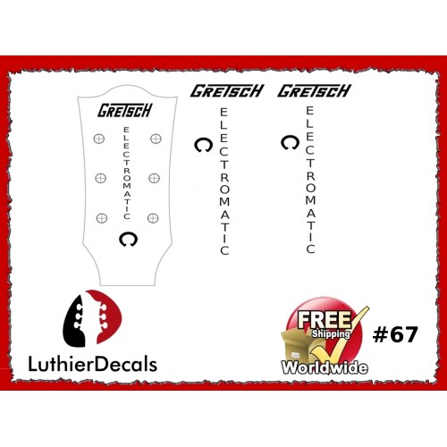 Guitar Decals Restoration Logos - Gretsch Guitar Decal #67