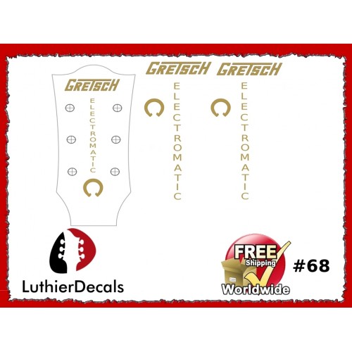Guitar Decals Restoration Logos - Gretsch Guitar Decal #68