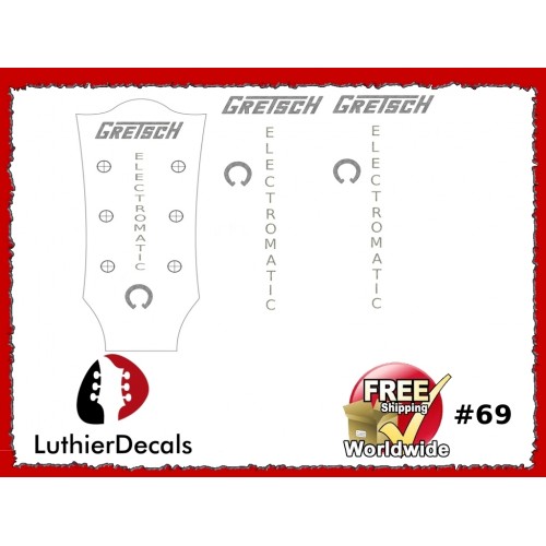 Guitar Decals Restoration Logos - Gretsch Guitar Decal #69